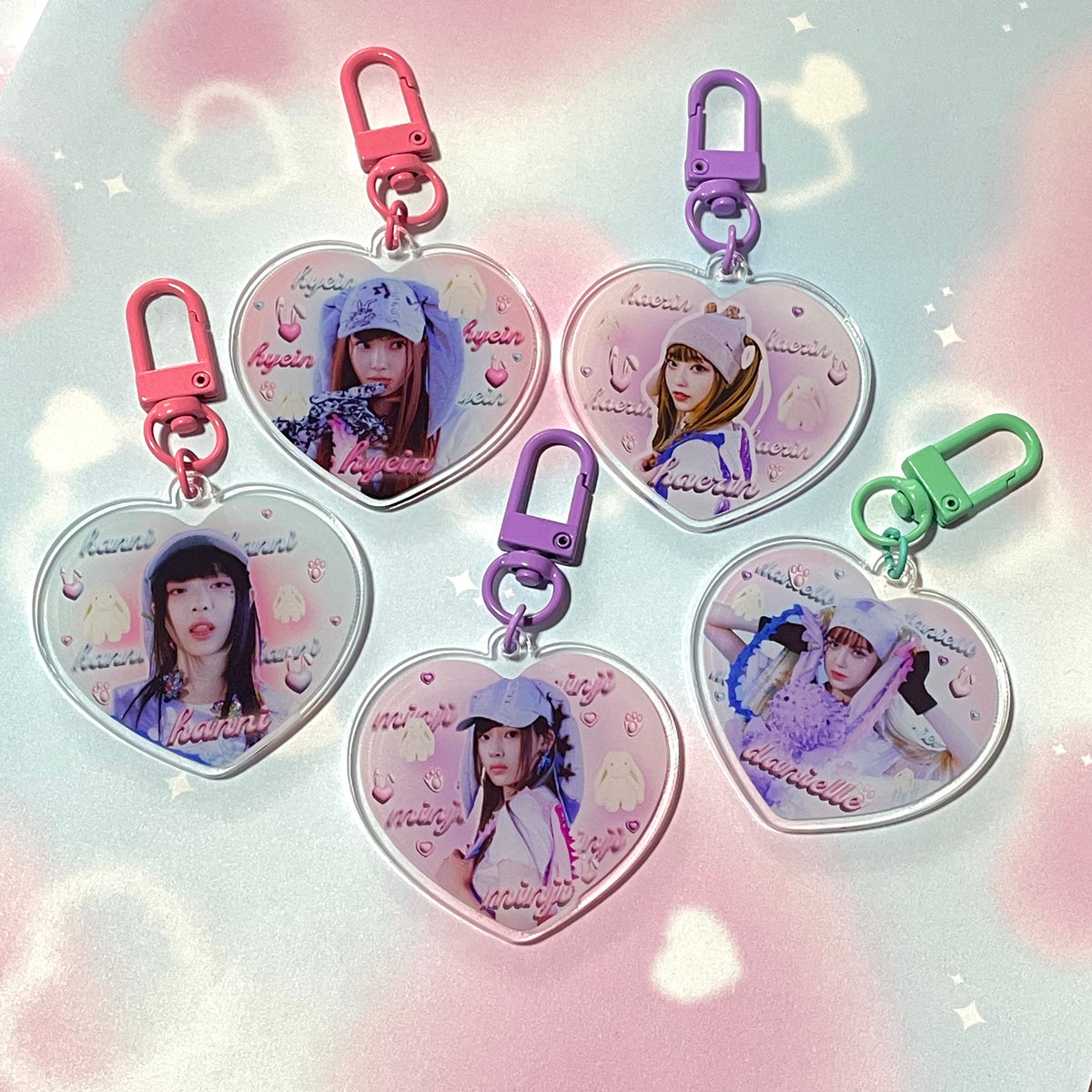 NEW JEANS & NMIXX acrylic heart keychains – Unulynn